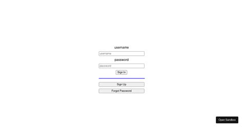Aws Cognito React Ui Examples CodeSandbox