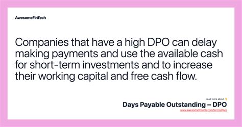 Days Payable Outstanding Dpo Awesomefintech Blog