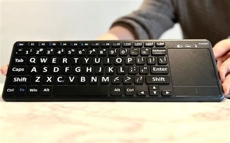 Large Keys Bluetooth Keyboard With Integrated Mouse TrySight