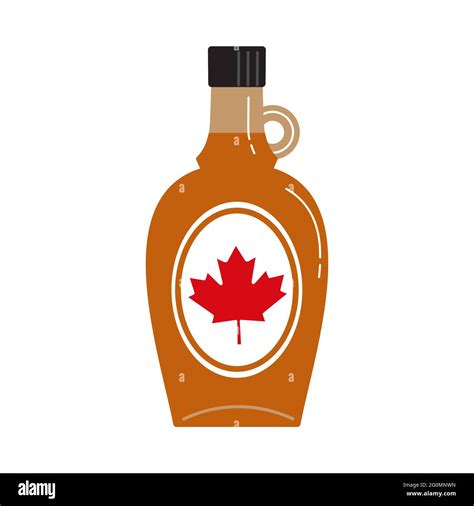 Canadian Maple Syrup Glass Bottle Stock Vector Image And Art Alamy