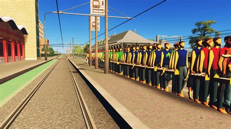 They Are Waiting In A Single File Line Rcitiesskylines