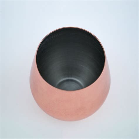 Copper Stemless Wine Glass Set Of 2 The Vinepair Store