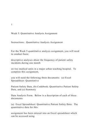 Week Quantitative Analysis Assignment Instru Docx