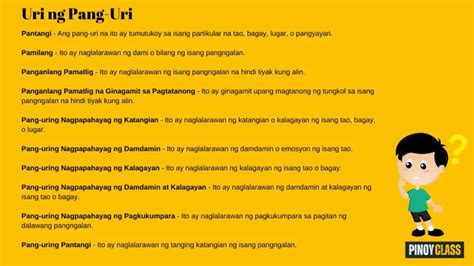 Pang Uri Halimbawa Pinoy Class