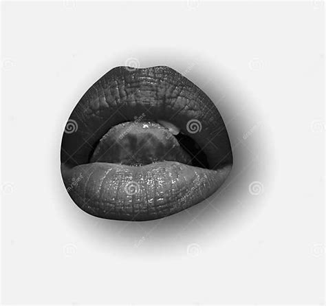 Sensual Lips Female Lips On White Isolated Background Clipping Path