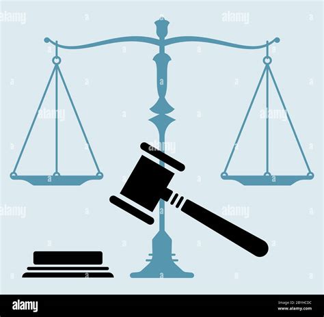 Judge Gavel Scales Of Justice Icon Vector Illustration Stock Vector