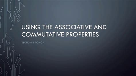 Commutative And Associative Property 1 4 Youtube