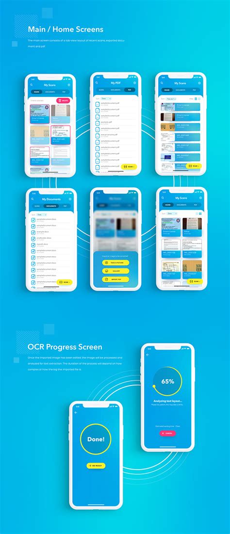 Image To Text Ocr Mobile App And Landing Page Design Behance