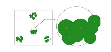 —example Of Mapping The Modeled Crowns Of Trees In An Fia Plot Using