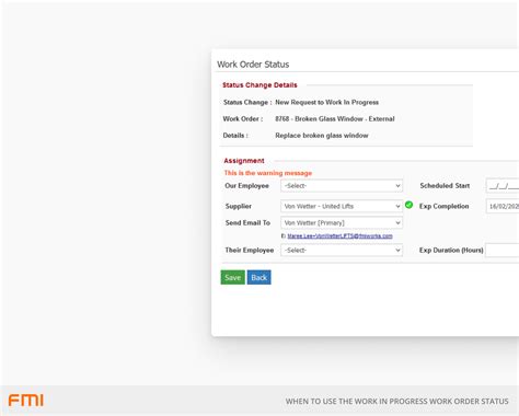 When To Use The Work In Progress Work Order Status