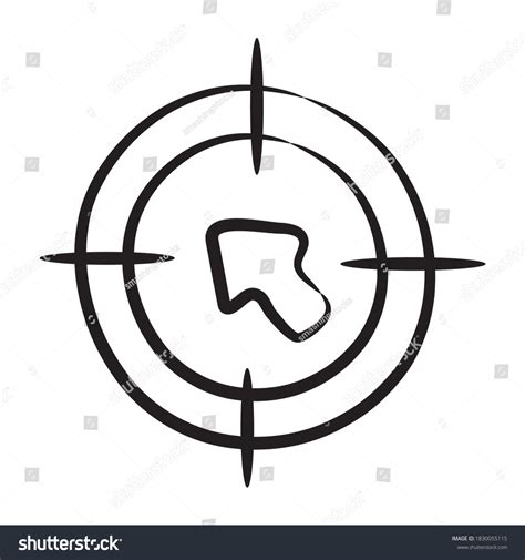 Cursor Pointer Vector Modern Linear Style Stock Vector Royalty Free