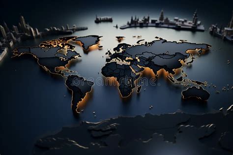 Visual Geography Extruded 3d Map Showcases Dynamic World View