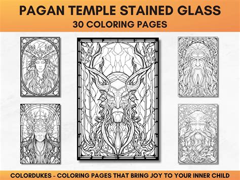 30 Pagan Coloring Pages Stained Glass Forest Gods And Demons Coloring