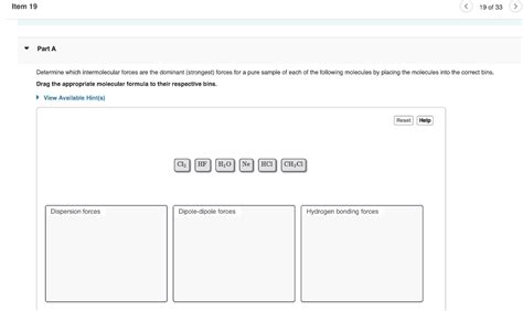 Solved Determine Which Intermolecular Forces Are The