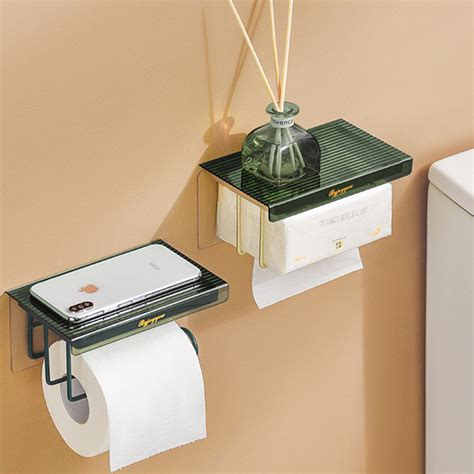 Badu Bg Монтиране на стена Държач за тоалетна хартия Държачи за стойка за кърпички за баня