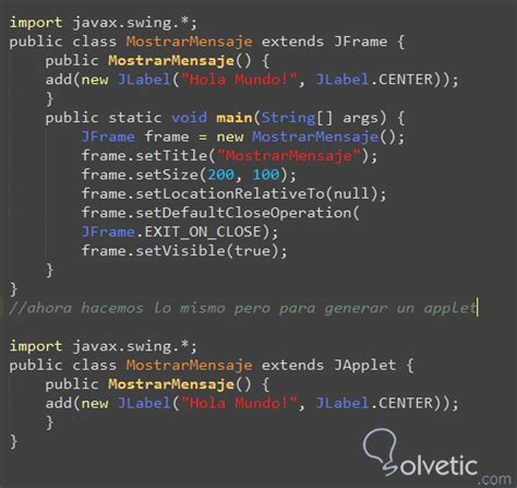 Creación de Applet básico y Componente List en Java Solvetic