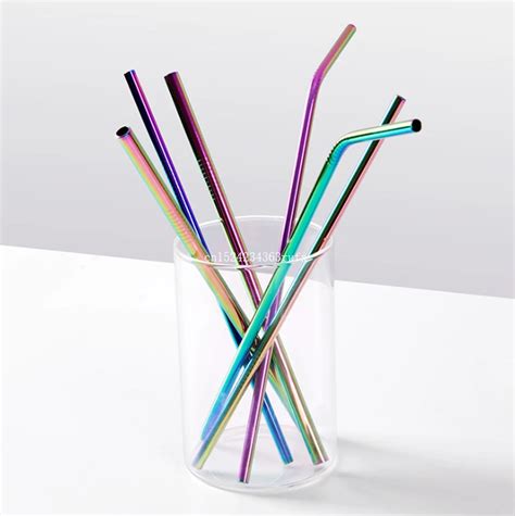 500pcs Reusable Colorful Black Drinking Straws Eco Friendly Bent And