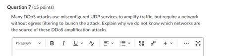 Solved Many Ddos Attacks Use Misconfigured Udp Services To