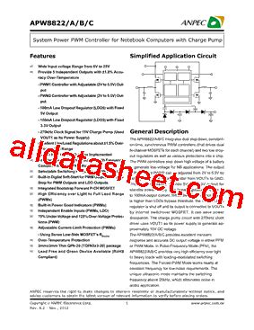 APW8822CQBI Datasheet PDF Anpec Electronics Coropration