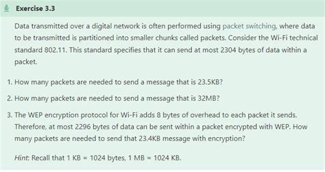 Solved Data Transmitted Over A Digital Network Is Often