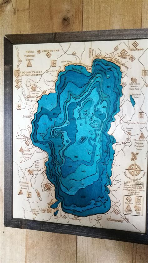 This Cnc Milled 3d Depth Map Of Lake Tahoe R Mildlyinteresting