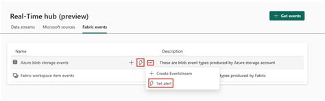 Set Alerts On Azure Blob Storage Events In Real Time Hub Microsoft Fabric Microsoft Learn