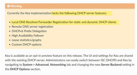 kea dhcp missing register dhcp leases in dns resolver netgate forum