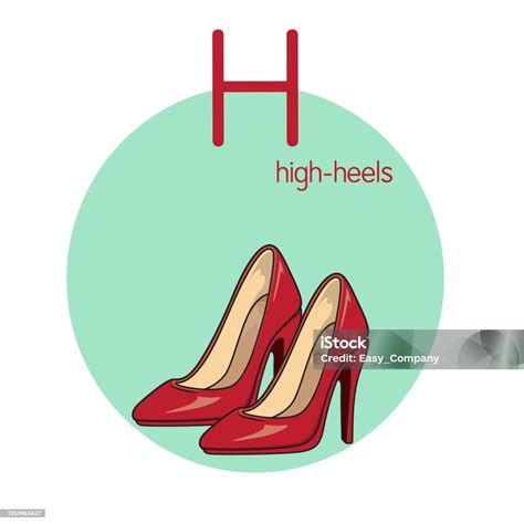 알파벳 문자 H 어퍼 케이스 또는 영어 학습 연습 Abc를위한 대문자하이힐의 벡터 일러스트 하이힐에 대한 스톡 벡터 아트 및 기타 이미지 하이힐 0명 가죽 Istock