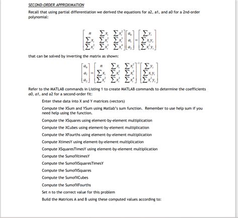 Solved SECOND ORDER APPROXIMATION Recall That Using Partial Chegg