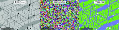 phase characterization in amics segmentation mode bse image is