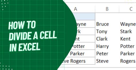 How To Divide A Cell In Excel A Comprehensive Guide Earn Excel