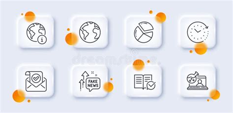 Internet Approved Documentation And Pie Chart Line Icons Pack For Web App 3d Glass Buttons