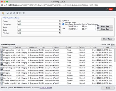 web8 randomly occurring error during publishing an error occurred