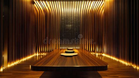 A Long Wooden Table Sitting In The Middle Of A Room Stock Photo Image Of Sitting Middle
