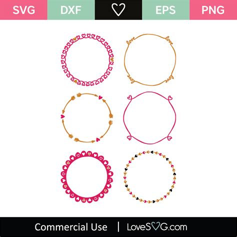 Love Monogram Frames Svg Cut File Lovesvg Com
