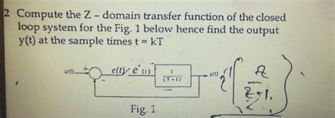 Solved Compute The Z Domain Transfer Function Of The