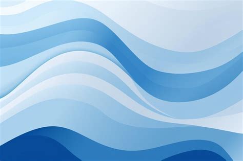 물결 모양의 부드러운 파란색과 흰색 그림 프리미엄 사진