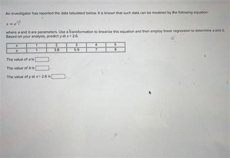 solved an investigator has reported the data tabulated
