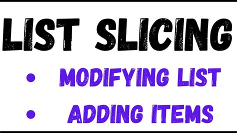 List Slicing Modifying List And Adding List In Python Detailed