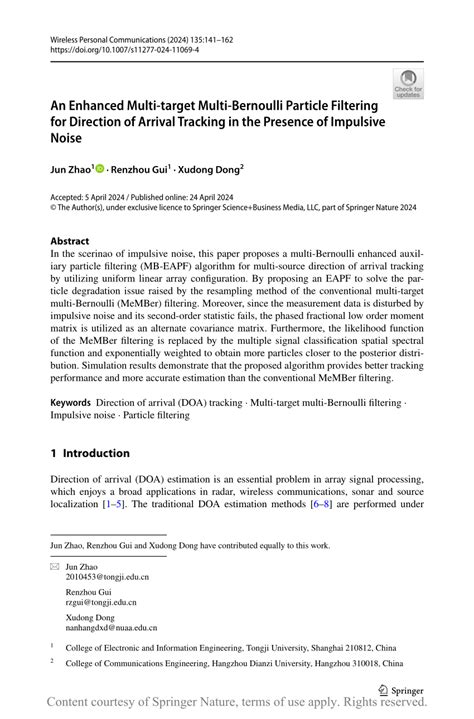 An Enhanced Multi Target Multi Bernoulli Particle Filtering For