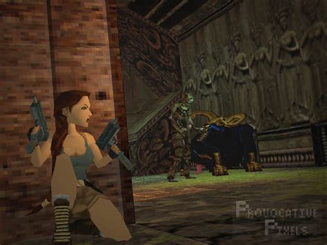 Rule 34 1animal 1girls 3d Accurate Art Style Bull Female Gun Lara Croft Lara Croft Classic