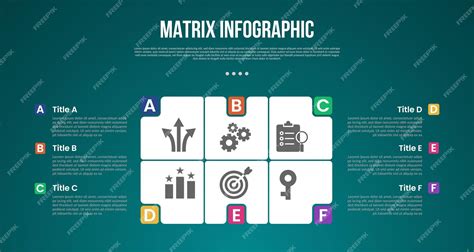 Premium Vector Matrix Structure Dimensions Template Infographic With Round Shape Structure