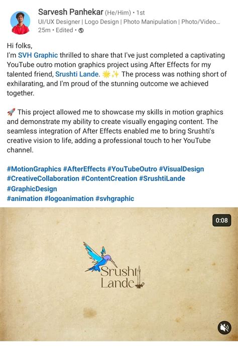 srushti lande on linkedin thank you so much sarvesh panhekar 🙌🏻🫡