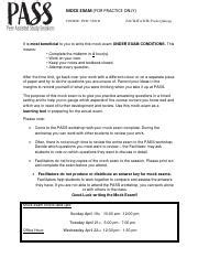 SYSC 3600 D Mock Exam Pdf MOCK EXAM FOR PRACTICE ONLY COURSE SYSC 3600 D FACILITATOR Paola