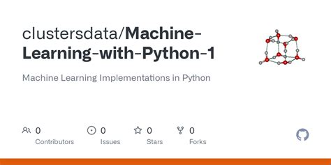 GitHub Clustersdata Machine Learning With Python 1 Machine Learning