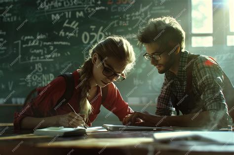 Premium Photo Teacher And Student Having Calculus Lesson