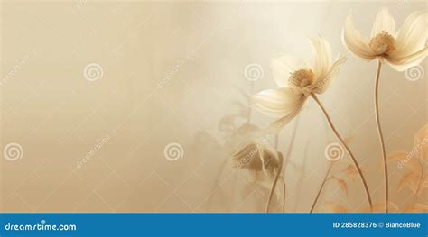 Beautiful Abstract Beige And White Imisty Morning Photo Floral Design Background Banner