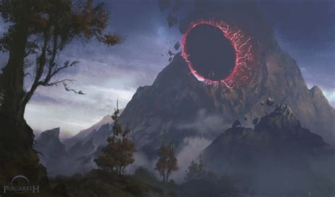 Artstation Rift Fantasy Landscape Fantasy Art Dark Material