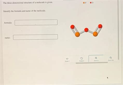 Solved The Three Dimensional Structure Of A Molecule Is