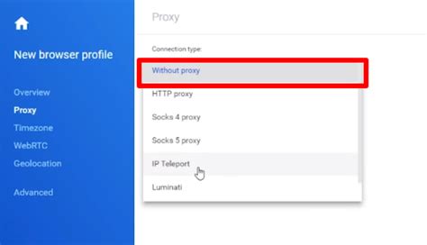 Proxy Settings In The Multilogin Browser